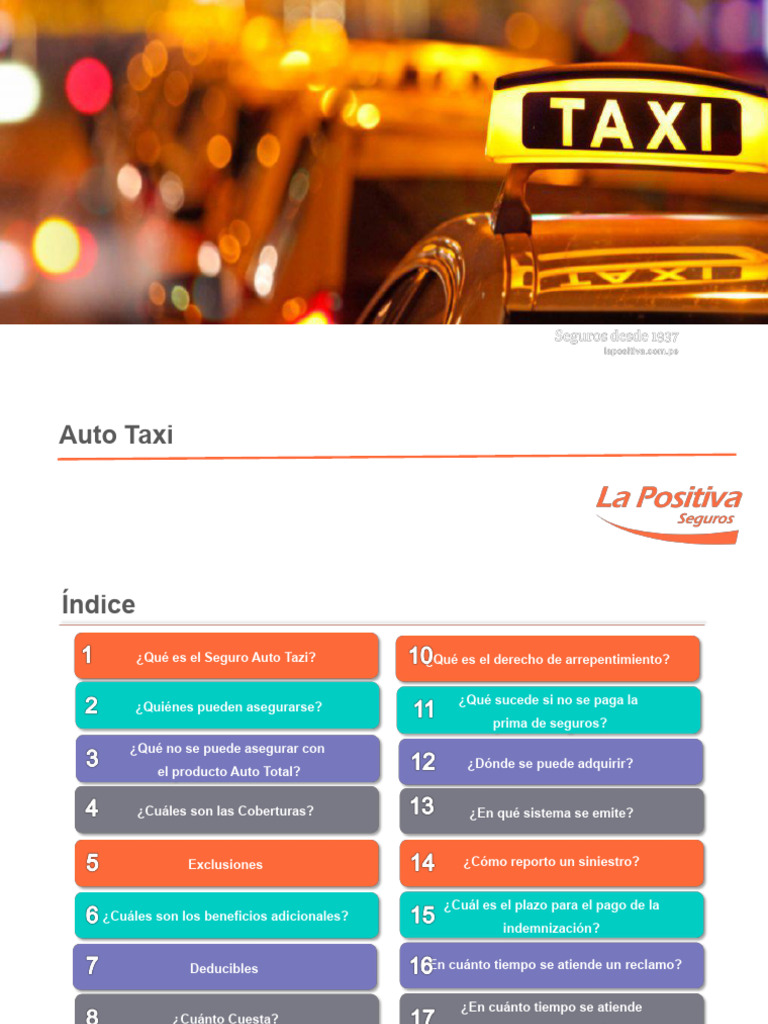 Auto Taxi-1 | PDF | Póliza de seguros | Seguro