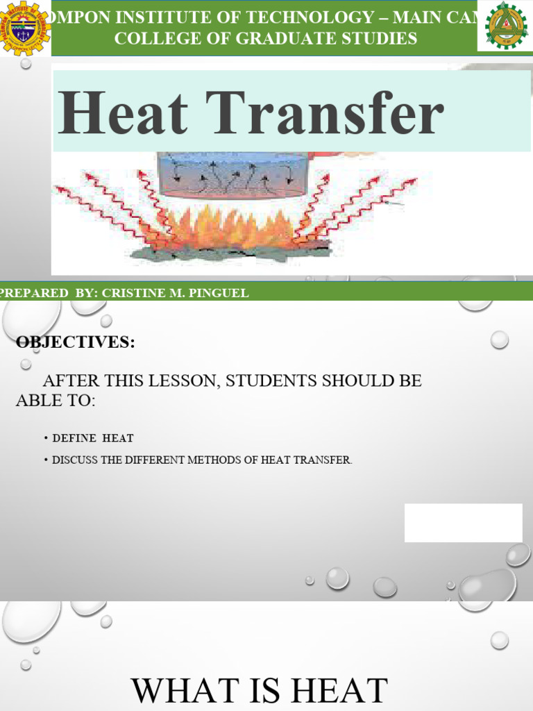 Heat Transfer Presentation | PDF | Heat | Thermal Conduction