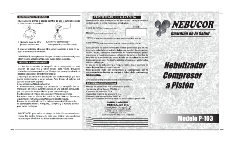 Instructivo P103 Frente | PDF