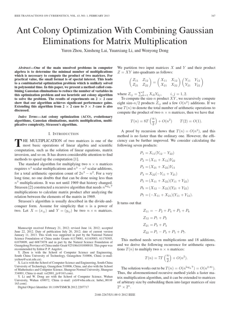 Ant_Colony_Optimization_With_Combining_Gaussian_Eliminations_for_Matrix_Multiplication | PDF ...