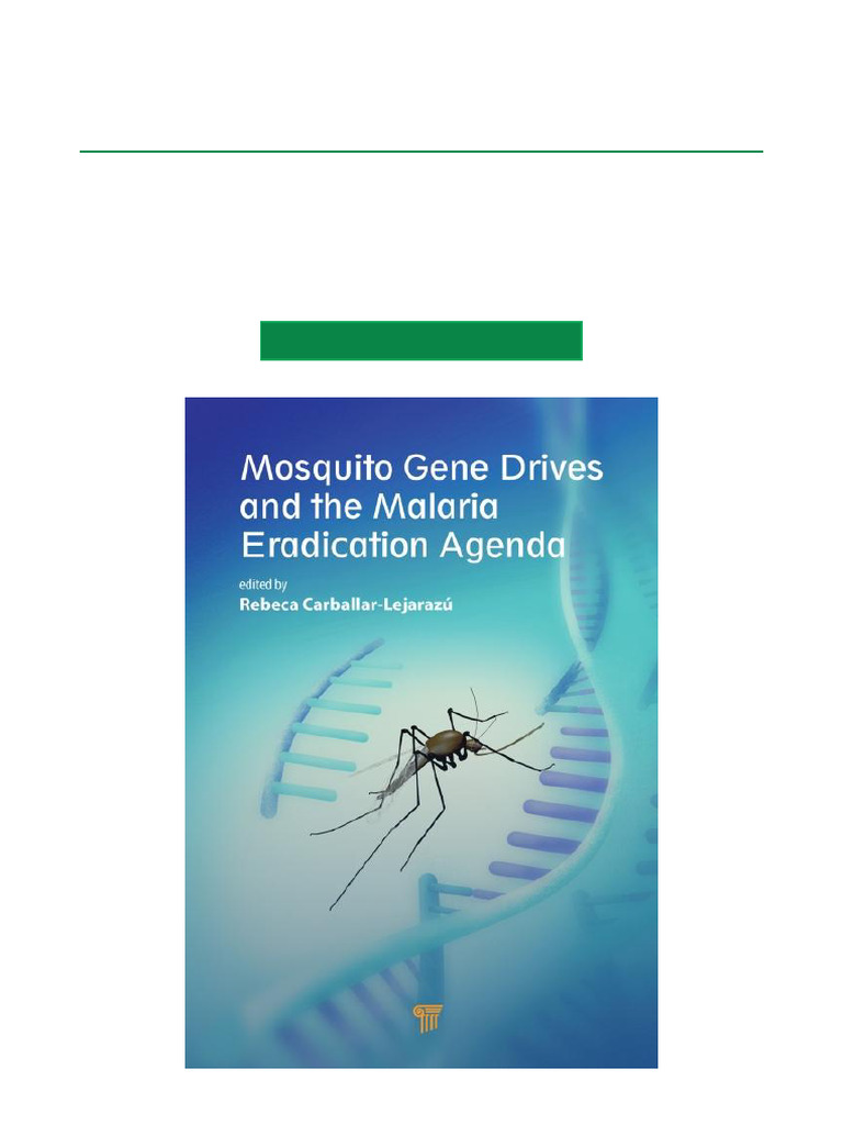 Mosquito Gene Drives for Malaria Control | PDF | Malaria | Ddt