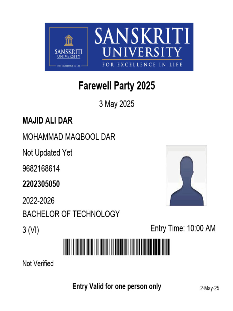 Event Gate Pass | PDF