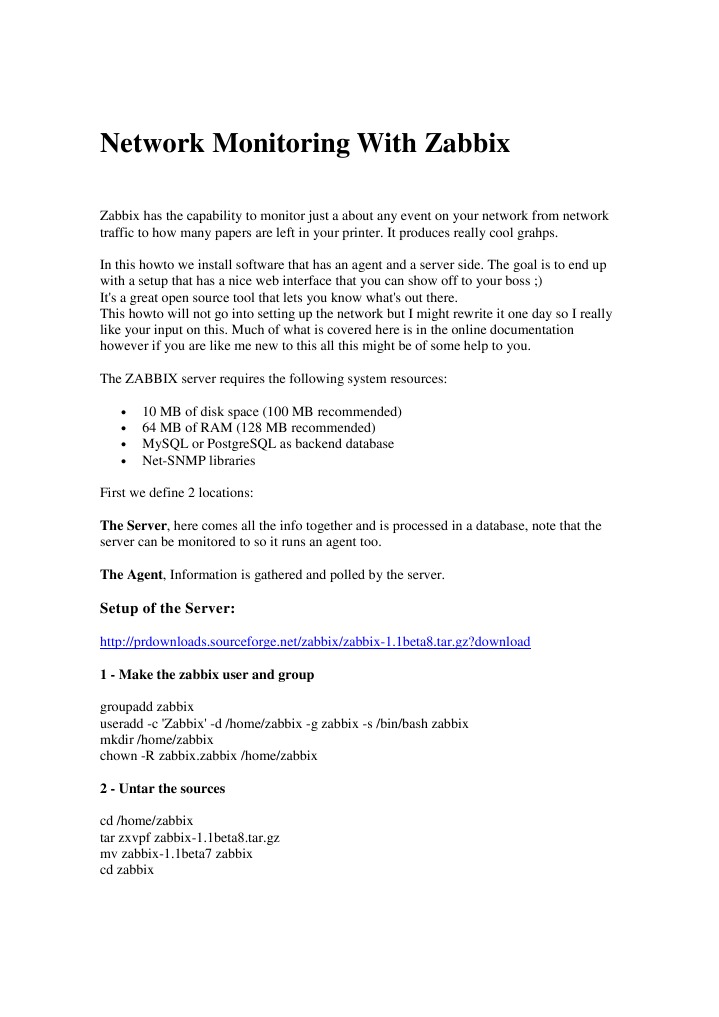 Network Monitoring With Zabbix Pdf My Sql Databases