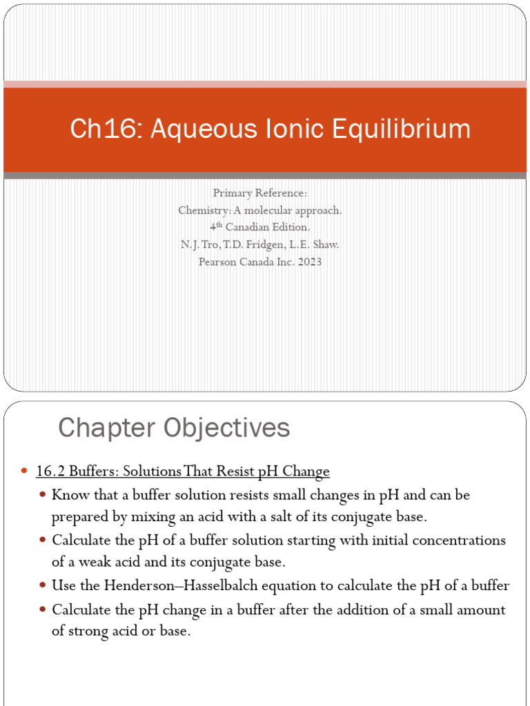 3 - Aqueous Ionic Equilibrium | PDF | Buffer Solution | Ph