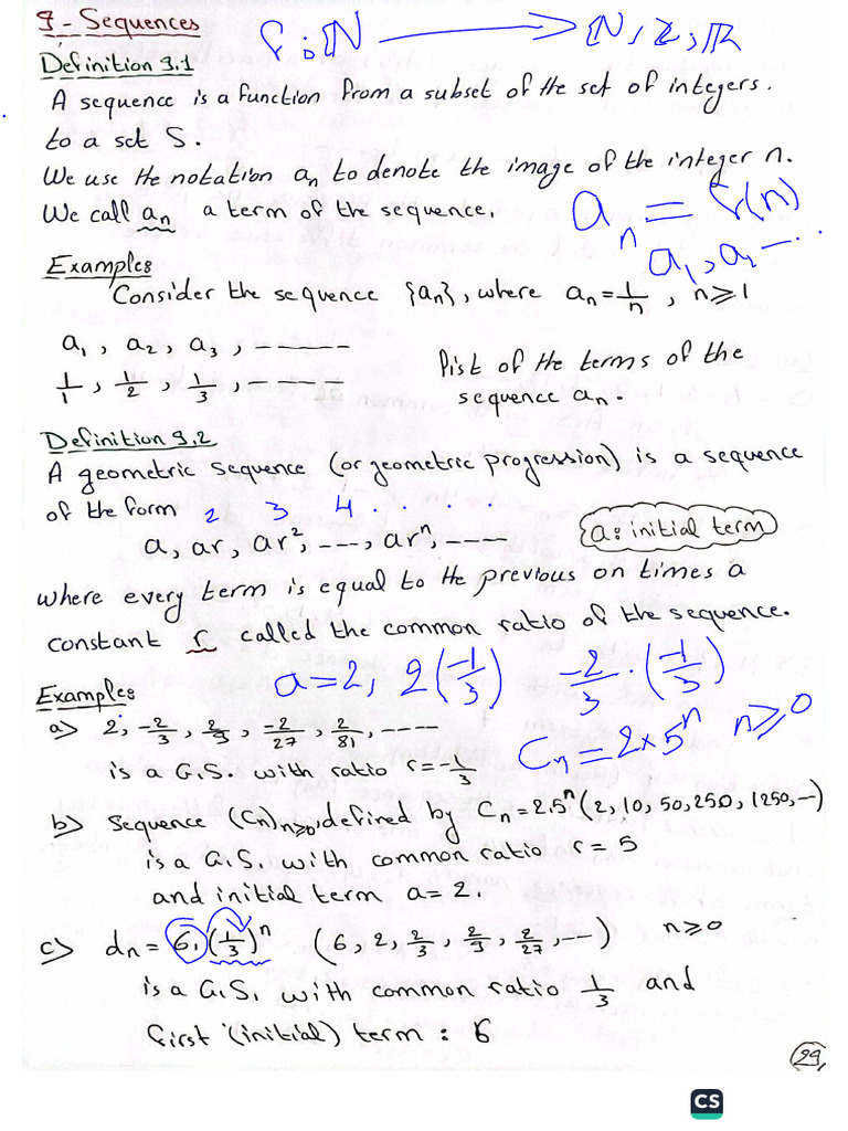 MTH 207 - Lecture 14 - Part 2 - Sequences | PDF