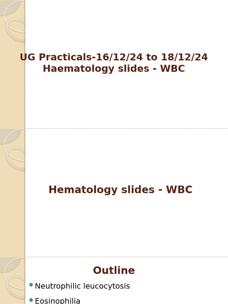 WBC Hematology Slide Analysis | PDF | Leukemia | White Blood Cell