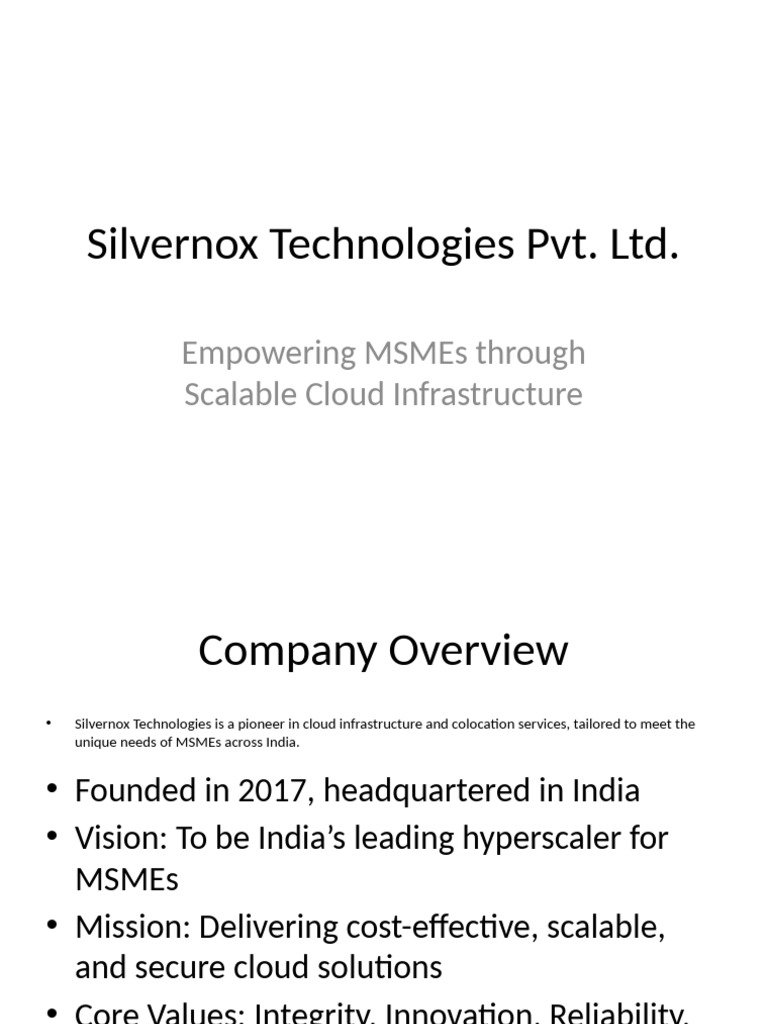 Silvernox Company Profile Detailed | PDF | Cloud Computing | Scalability