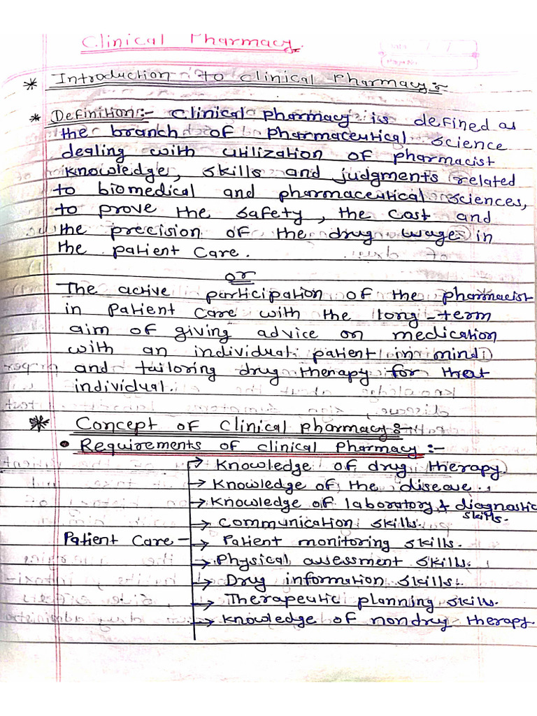 Clinical Pharmacy and Otc Notes | PDF