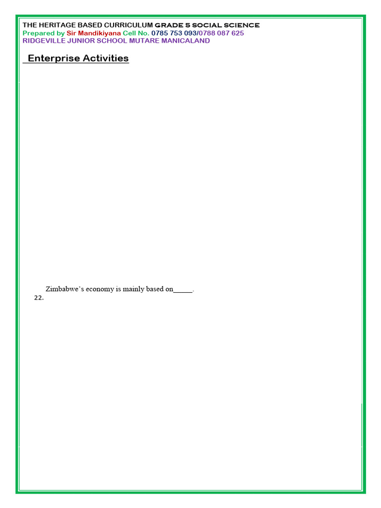 Grade 5 Social Science: Enterprise Basics | PDF | Agriculture | Pig