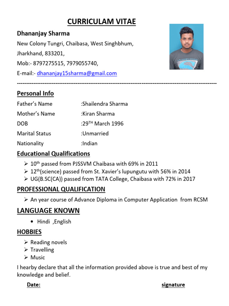 DJ CURRICULAM VITAE - pdf1 | PDF