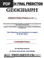 KCSE 2024 Geography Paper 1 With Answers | PDF | Volcano | Glacier