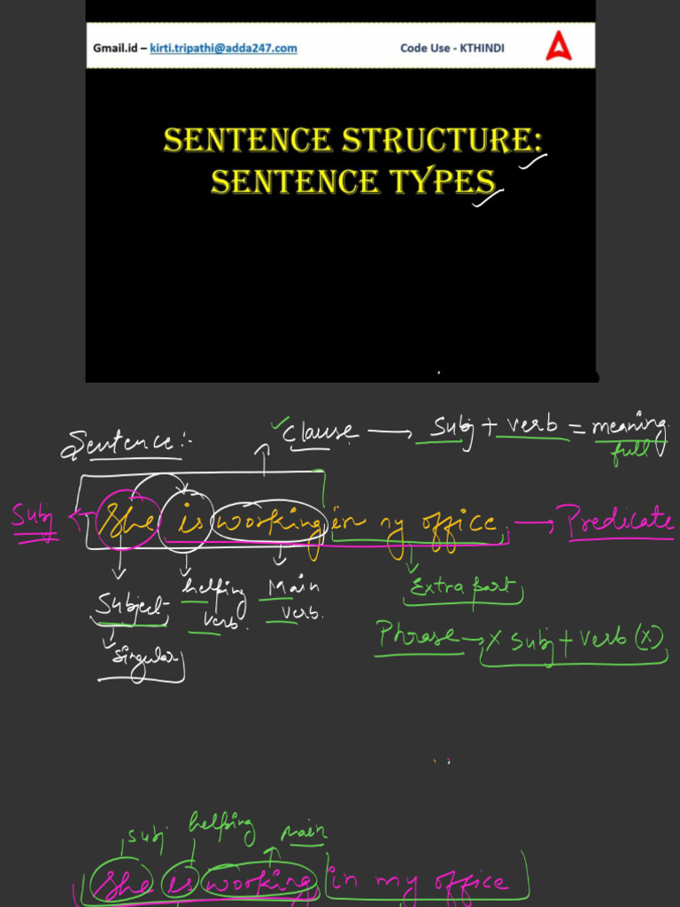 Sentence Stucture and Type | PDF