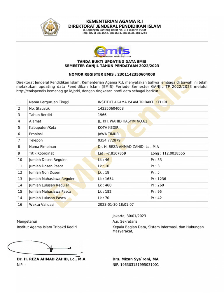 Ba-Emis - Ganjil2022-2023 | PDF