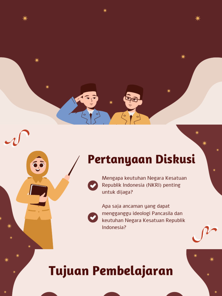 Materi Pembelajaran PPKN Presentasi Merah Dan Krem Ilustrasi | PDF