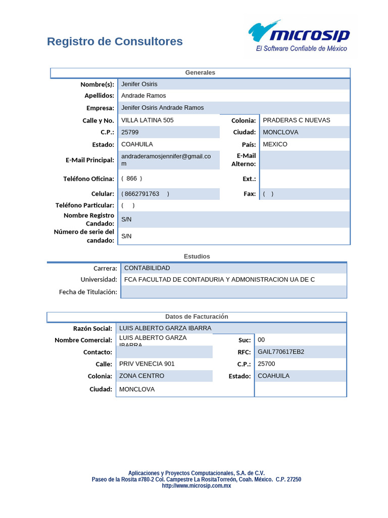 Registro Partners MICROSIP | PDF