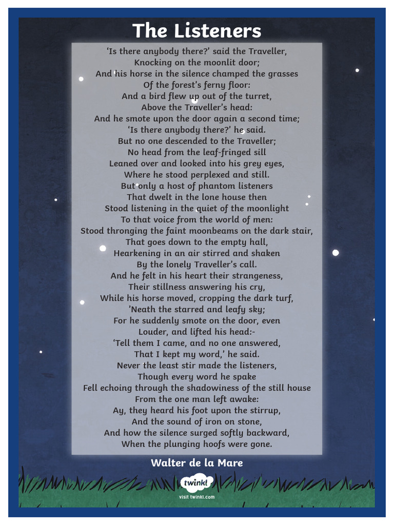 The Listeners: A Poem by Walter de la Mare | PDF