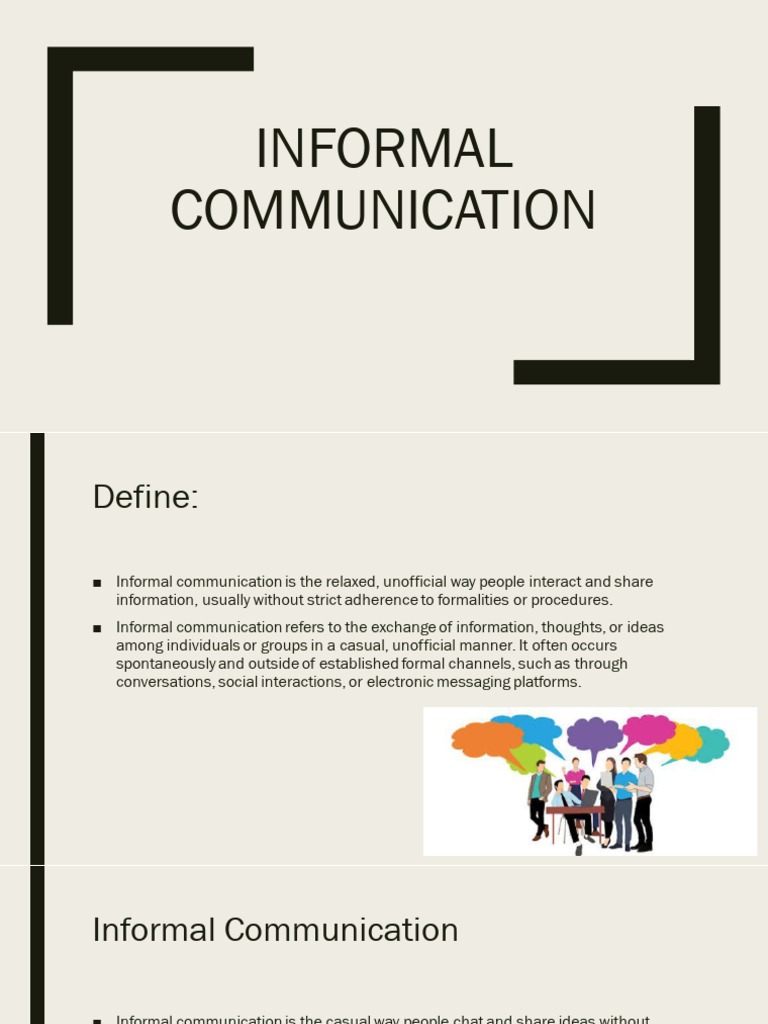 Lecture 15 Informal Communication | PDF | Communication | Conversation