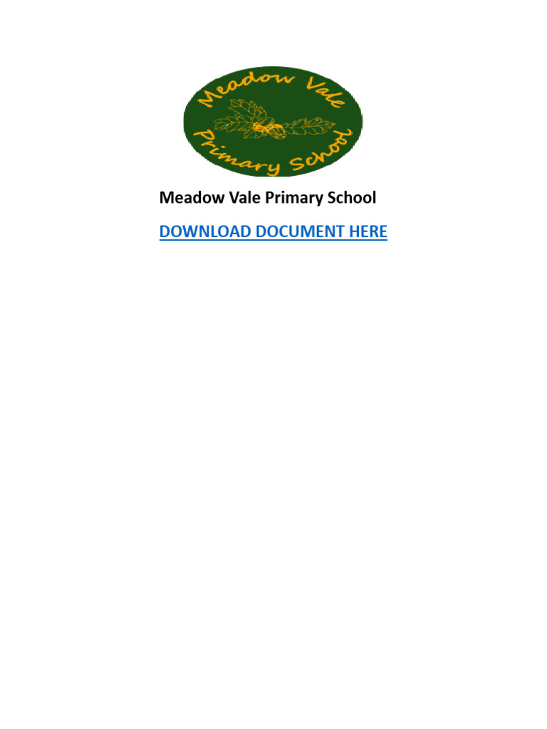 Meadow Vale Primary School | PDF