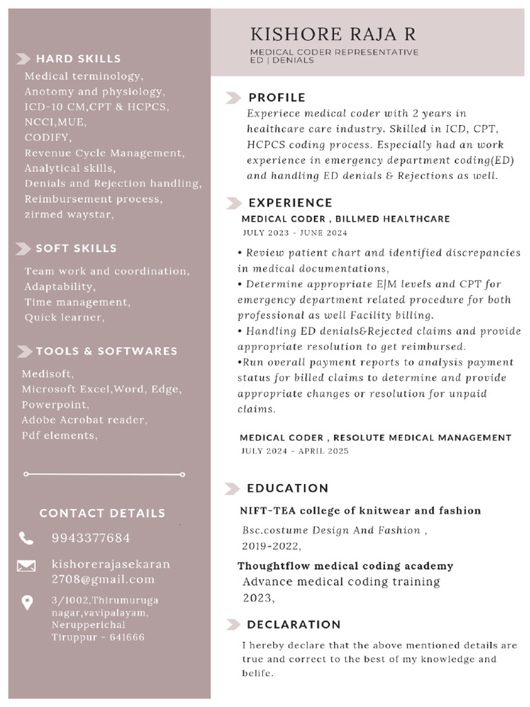 Kishore Raja R 2025 | PDF