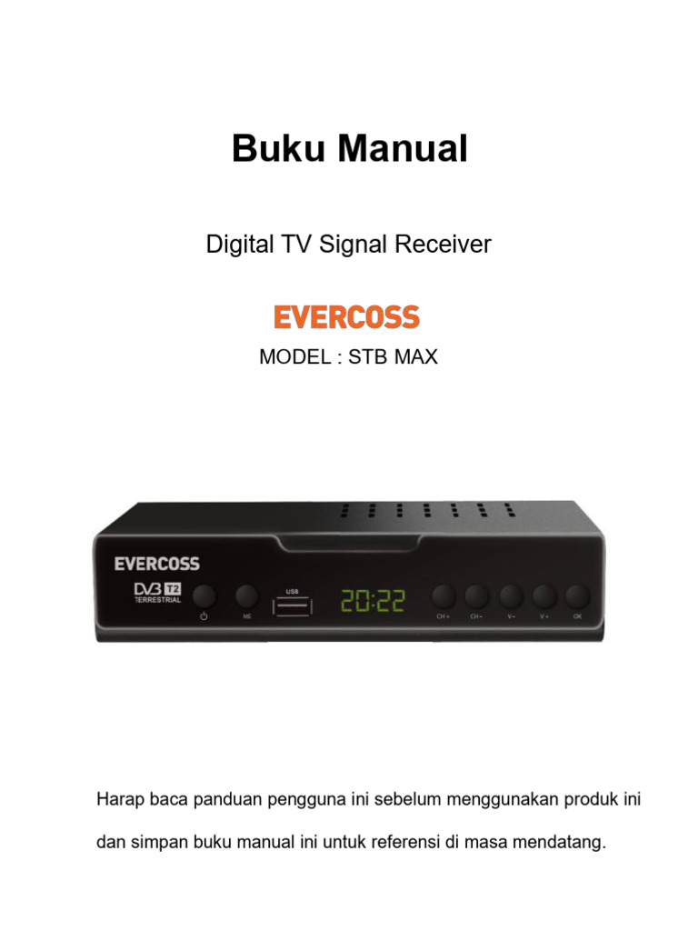 Manual Book STB Max, STB Pro Dan STB 1 - Lucky Kartoyo | PDF