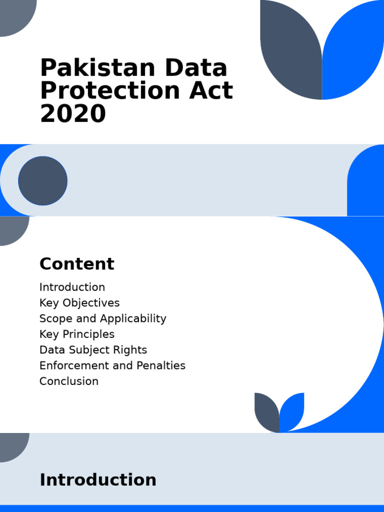 Pakistan Data Protection Act 2020 DPA202pptx | PDF | Regulatory ...