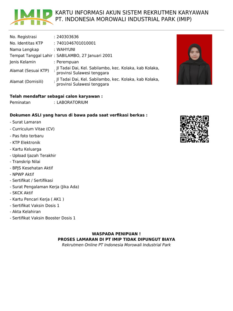 Form Registrasi 240303636 | PDF