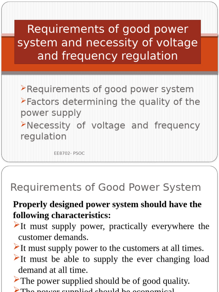 Power System Quality and Regulation | PDF | Power Supply | Electrical ...