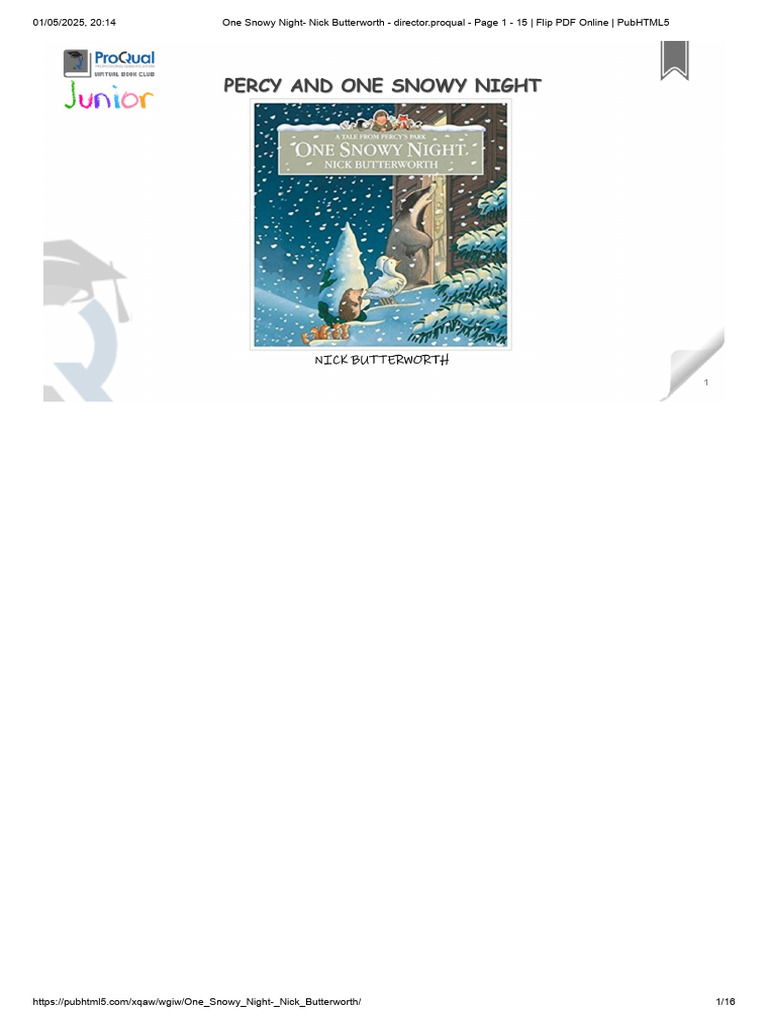 One Snowy Night by Nick Butterworth | PDF