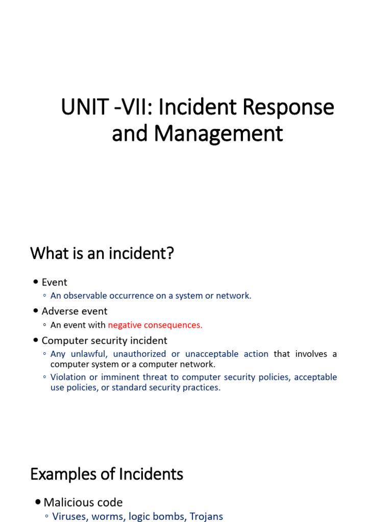 Incident Response and Management Guide | PDF | Security | Computer Security