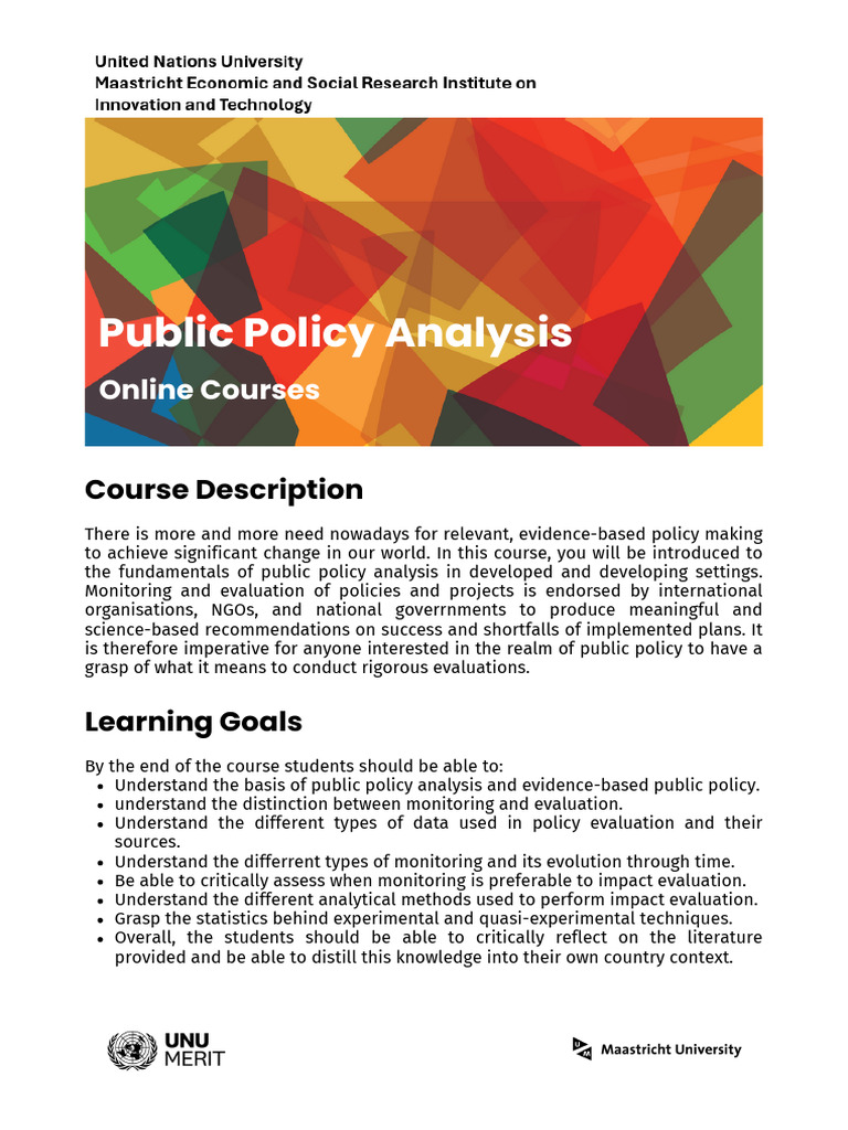 Flyer - Public Policy Analysis | PDF | Policy Analysis | Evaluation