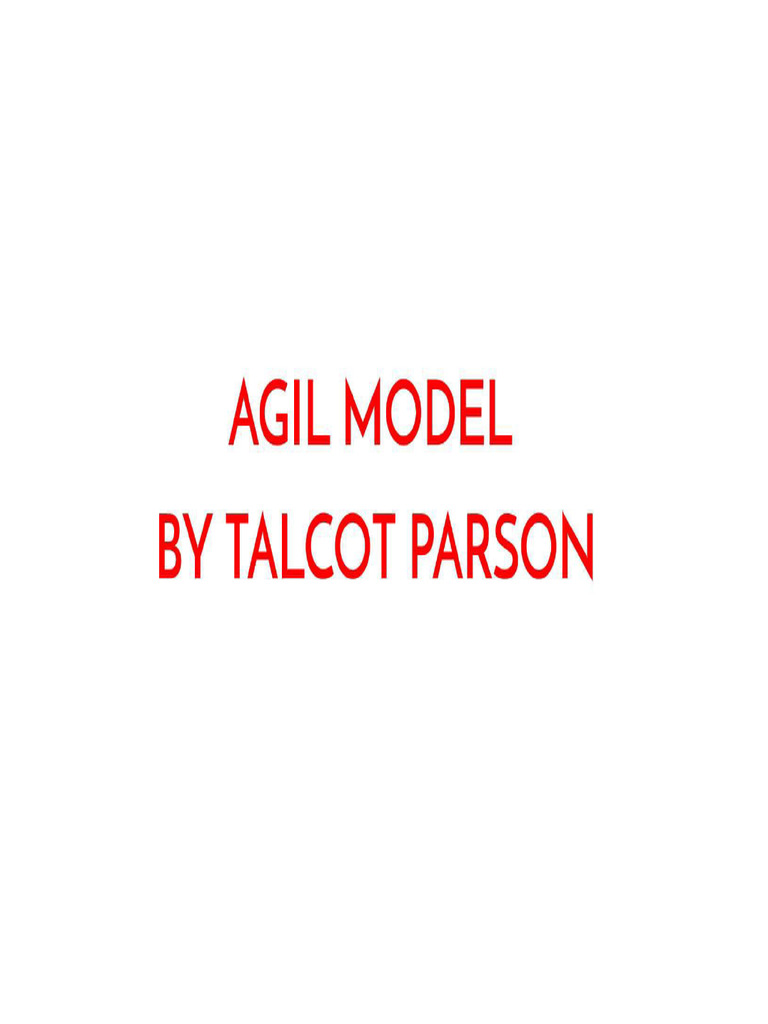Lec#47 AGIL Paradigm by Talcott Parsons | PDF