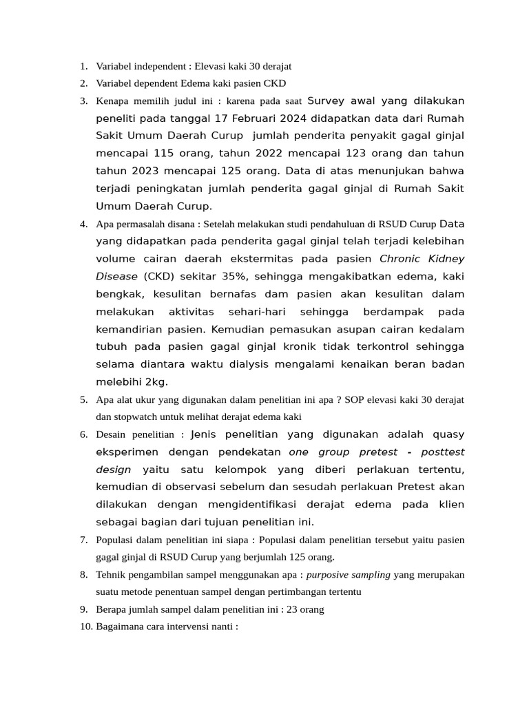 Derajat Edema pada Pasien CKD | PDF