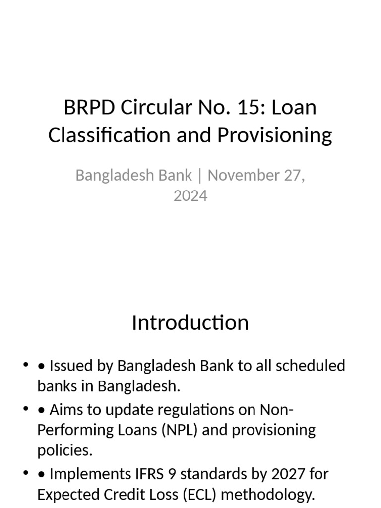 BRPD Circular 15 Presentation | PDF