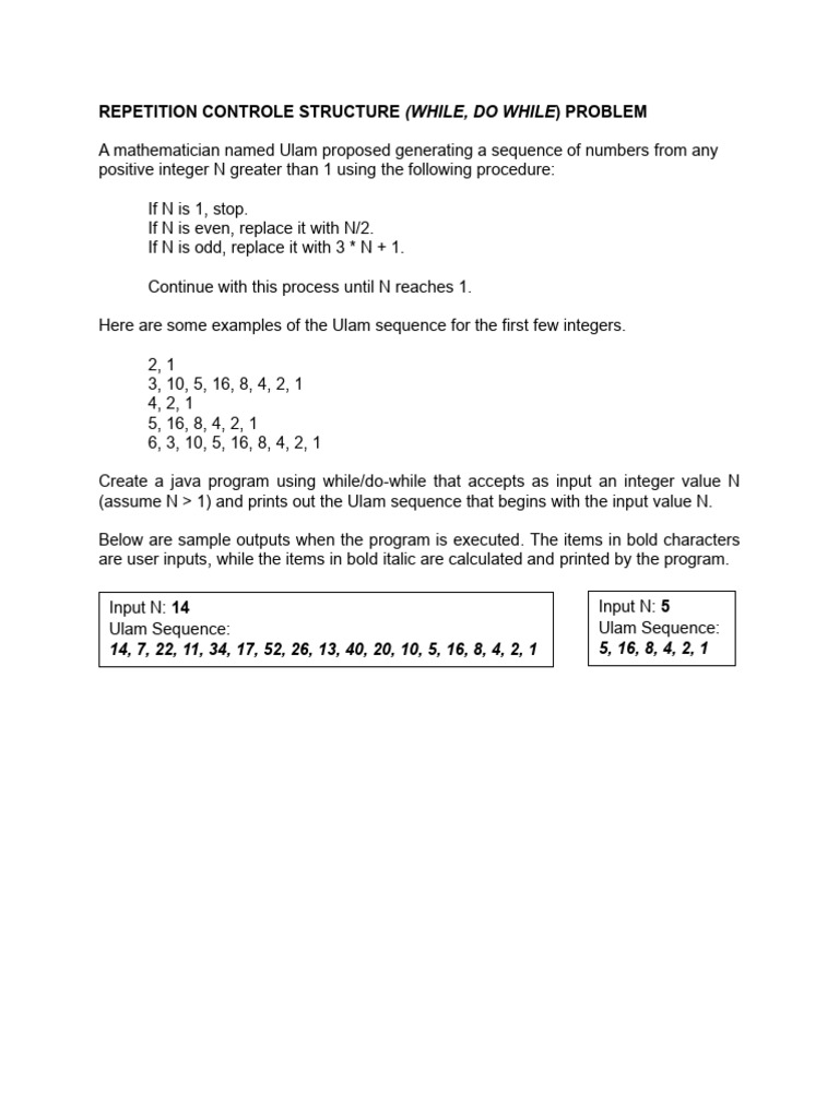 Comprog Repetition Controle Structure (While, Do-While) Part 2 | PDF