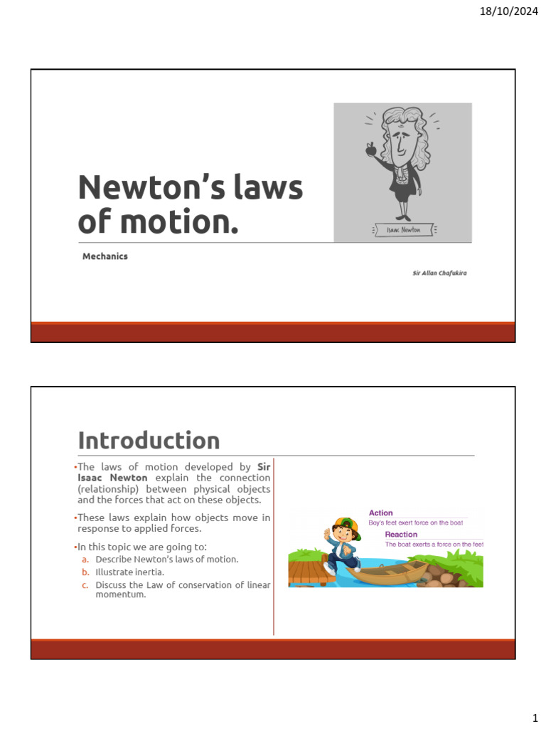 Newton's Laws of Motion I | PDF | Force | Newton's Laws Of Motion