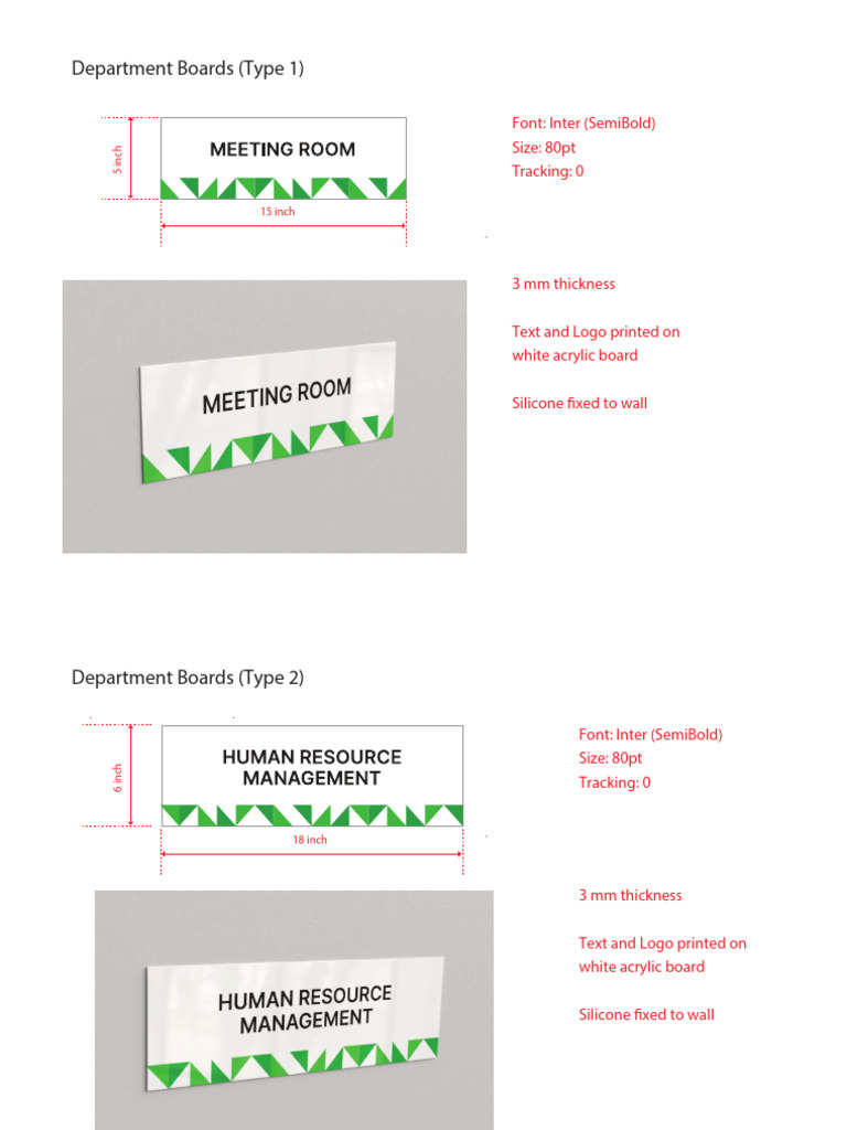 HDC Office Signages Final Print Scope | PDF