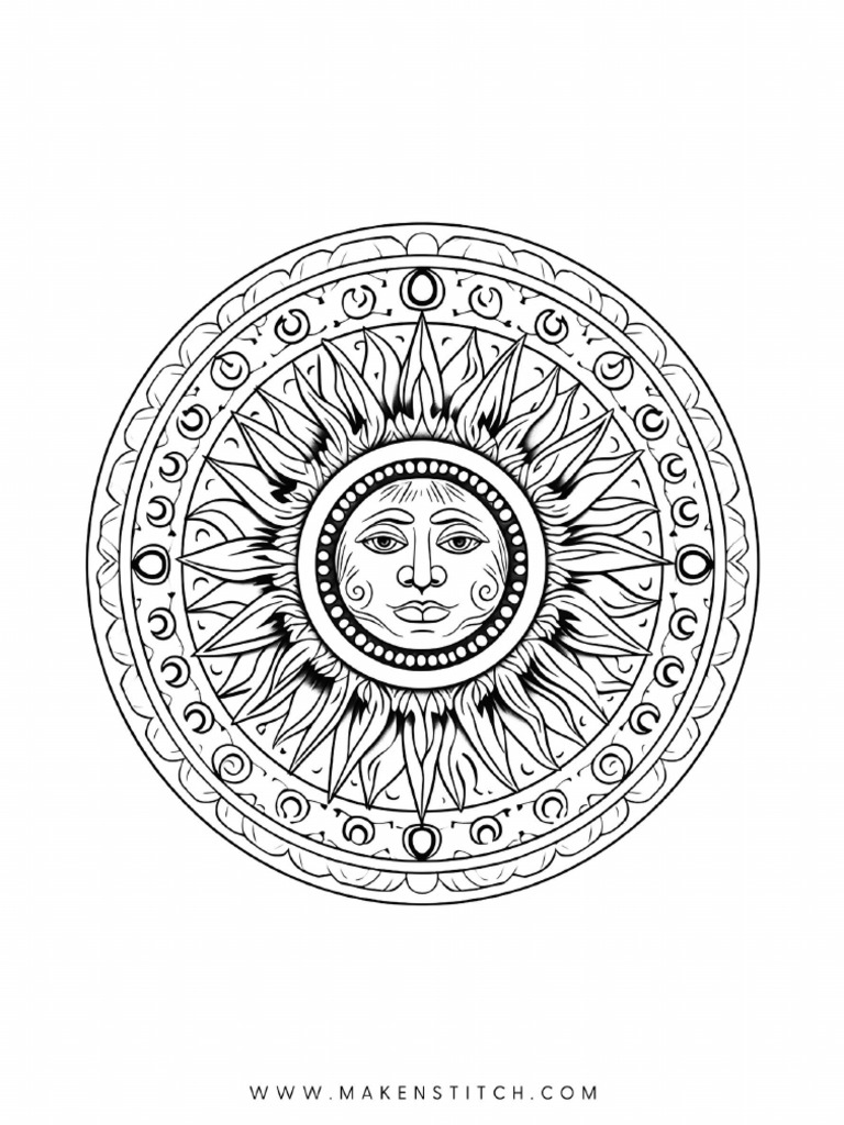 69-sun-mandala-coloring-page | PDF