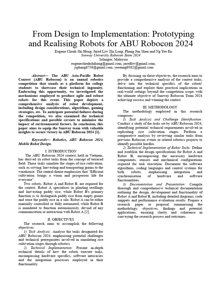 From Design to Implementation Prototyping and Realising Robots For | PDF | Gear | Natural Rubber