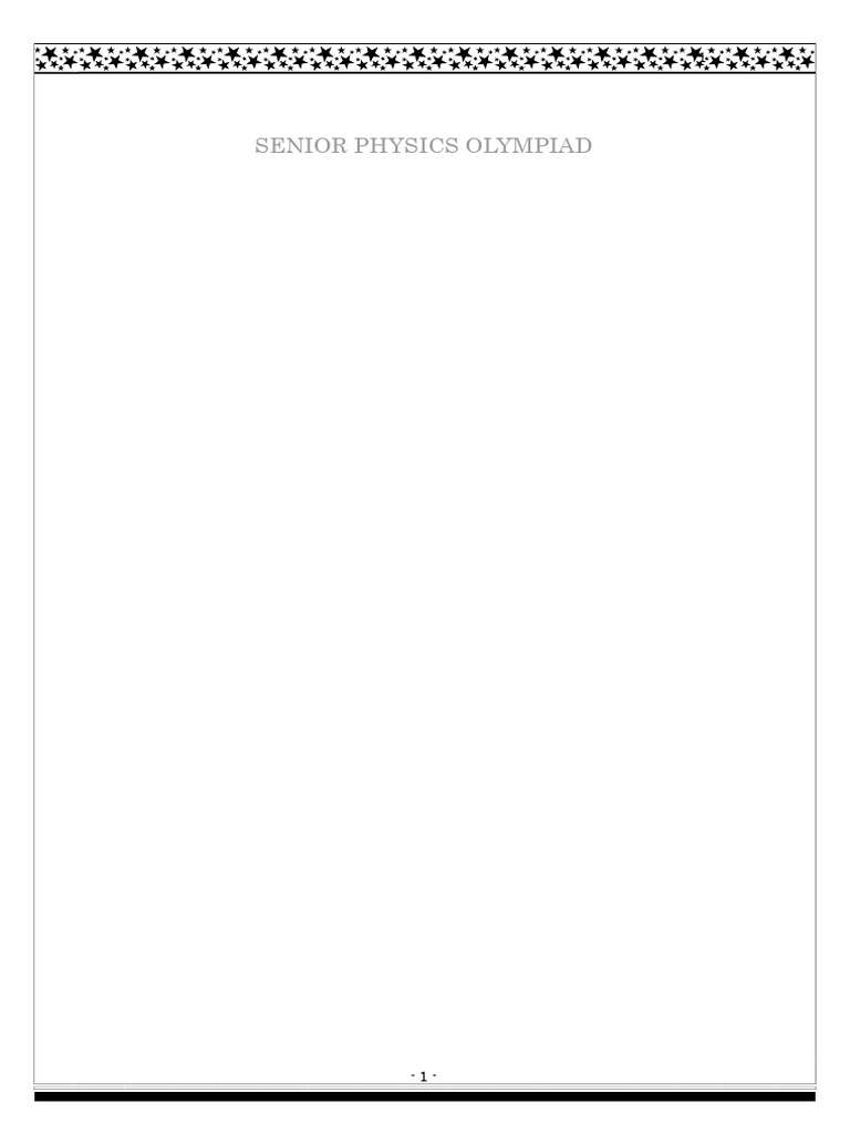 Physics Senior Olympiad | PDF | Freezing | Ice