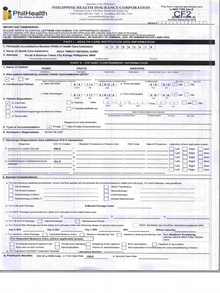 PhilHealth Claim Form Guidelines | PDF | Health Policy | Service Industries