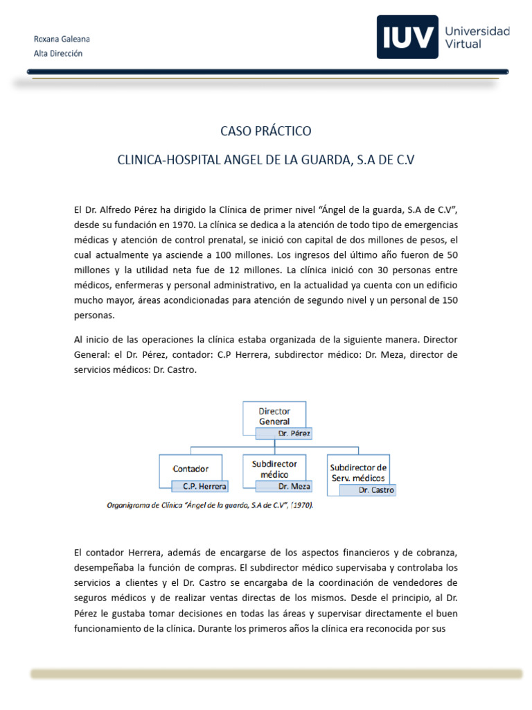 Caso Praì Ctico | PDF | Liderazgo | Hospital