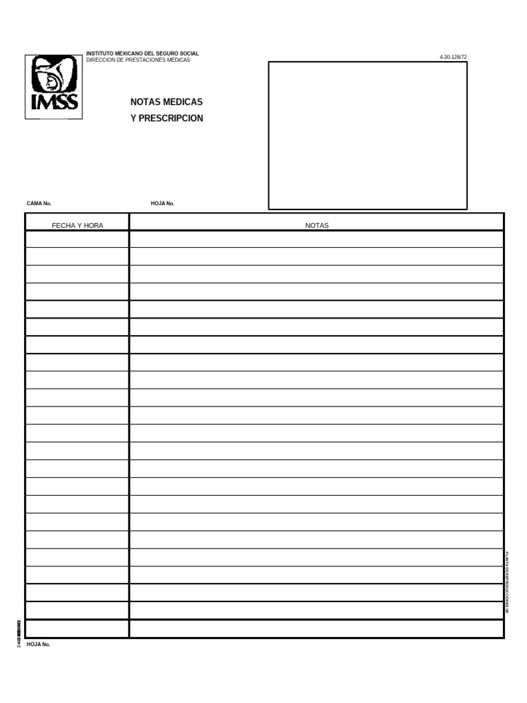 Formatos Imss | PDF | Cuidado de la salud | Medicina CLINICA