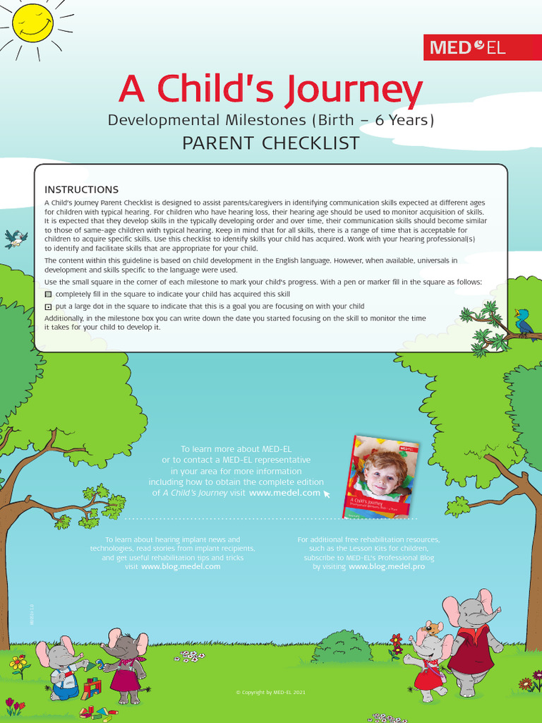 A Childs Journey - A3 Parents Checklist - TRANSLATABLE 2021 | PDF ...