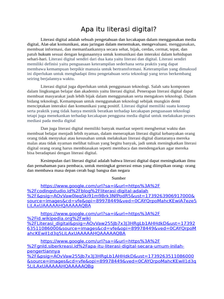 Apa itu literasi digital | PDF