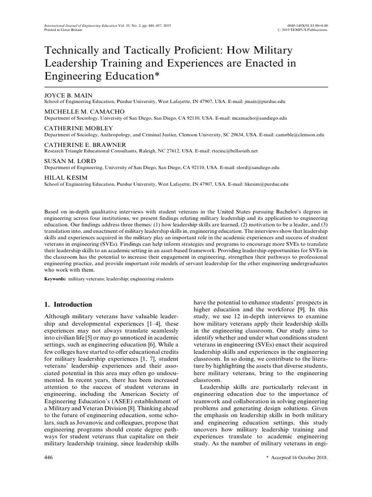 Technically and Tactically Proficient | PDF | Leadership | Engineering