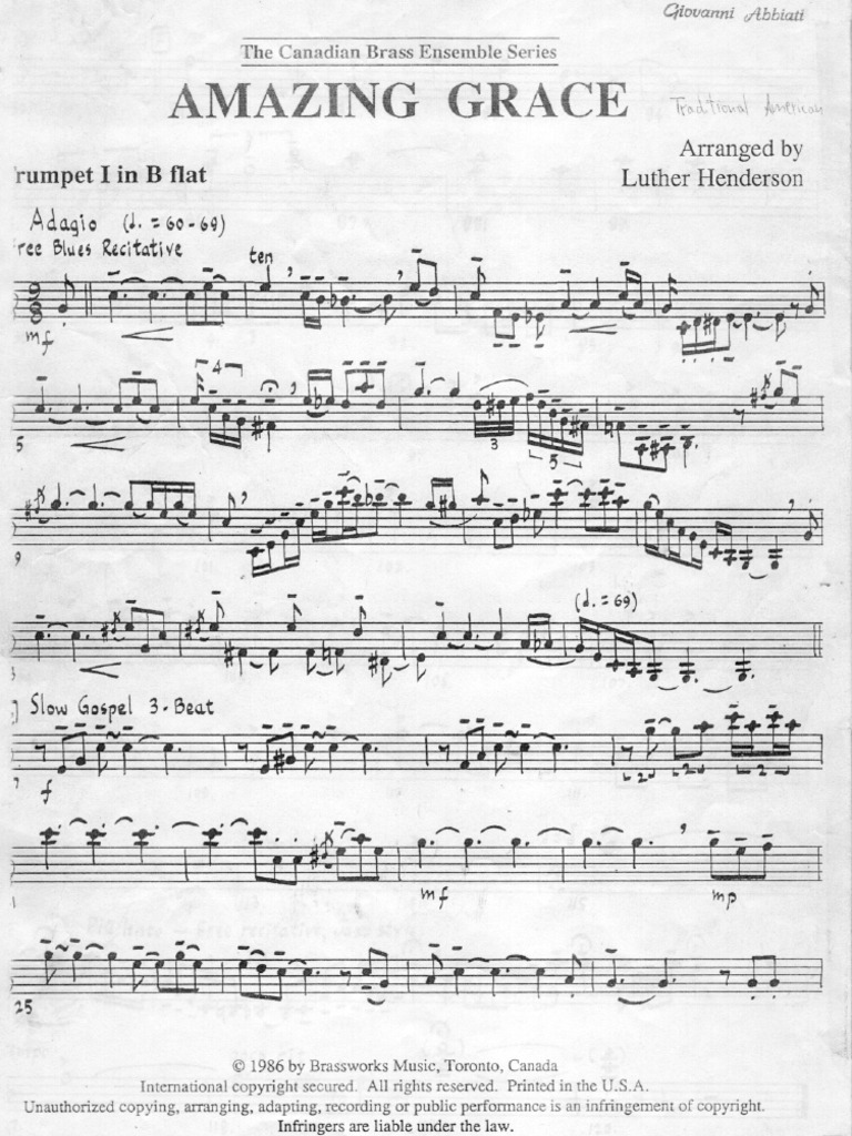Amazing Grace 1 tp Solo | PDF