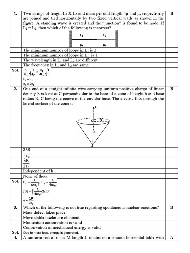 Physics Problems on Waves and Forces | PDF | Force | Magnetic Field