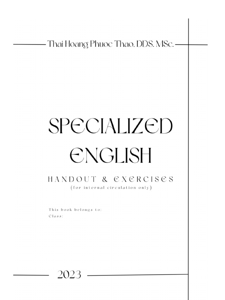 Specialized Eng handout | PDF