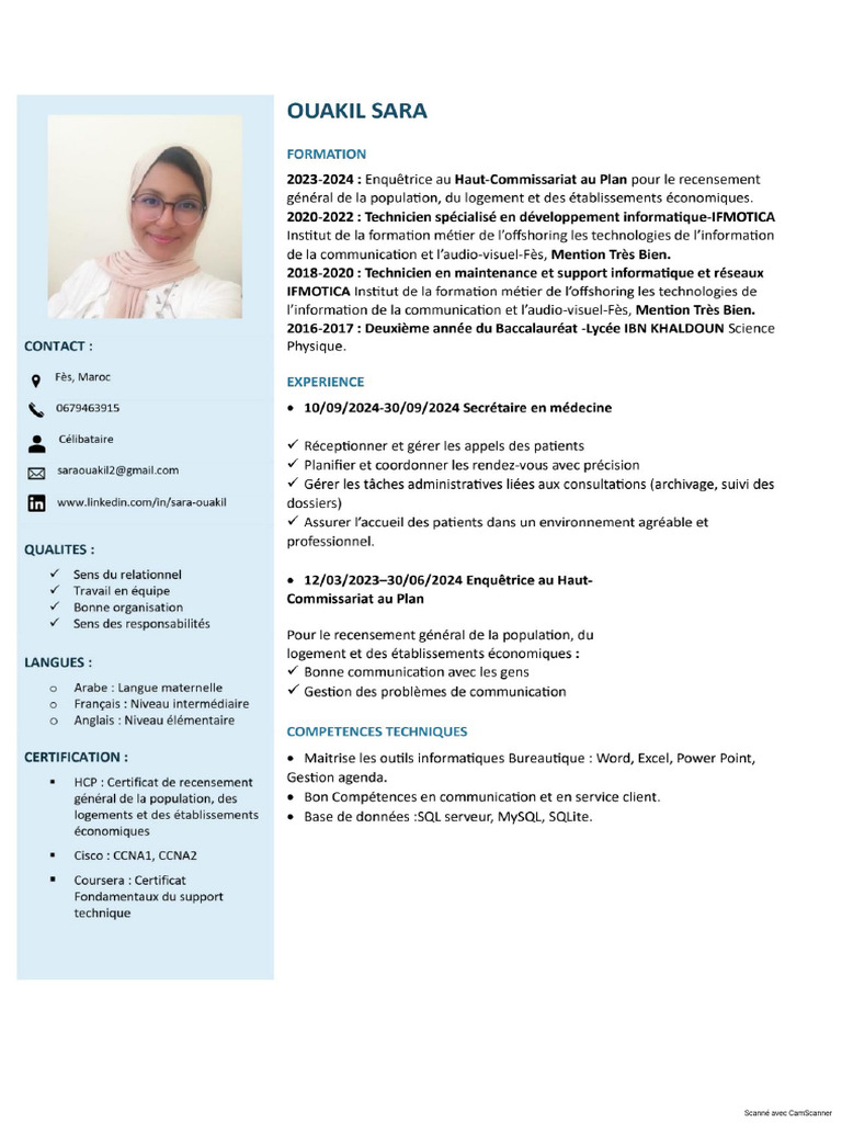 CV Secretaire | PDF