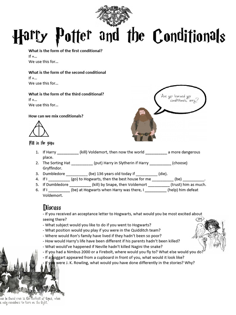 Conditionals Second Third Mixed With Harry Potter CLT Communicative | PDF